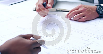 Architect Engineers Hands in a Meeting, Drawing a Creative Architecture ...