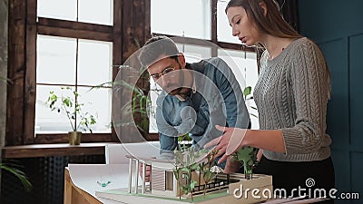 Architect Showing His House Plan To a Client. Stock Footage - Video of ...