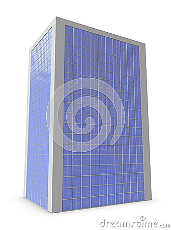 An Architectural Model Of A Glass Walled Skyscraper. Office Building ...