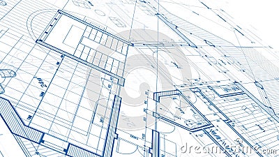 Architecture Design: Blueprint Plan Stock Footage - Video of idea ...