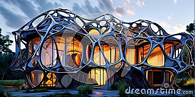 Building Design Of A Network Of Interconnected Shapes Inspired By The ...