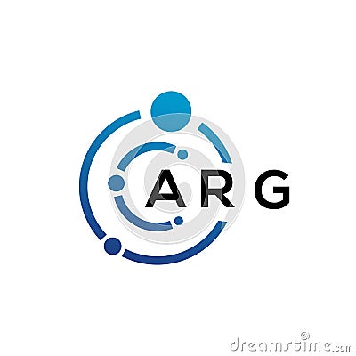 ARG Letter Logo Design On Black Background. ARG Creative Initials ...