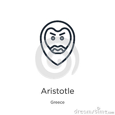 Aristotle Icon. Thin Linear Aristotle Outline Icon Isolated On White ...