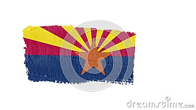 Arizona Flag Painted with a Brush Stroke Stock Video - Video of ...