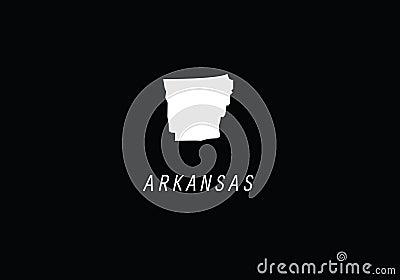 Arkansas Map State Shape America Borders Royalty-Free Cartoon ...