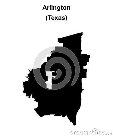 Arlington Outline Map Cartoon Vector | CartoonDealer.com #357642051