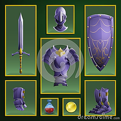 Armor Set. Vector Illustration. | CartoonDealer.com #70546018