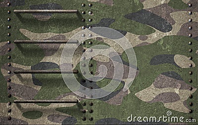Army Camouflage Of Tank Turret Armor Background 3d Illustration ...