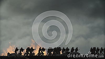 Army of Medieval Warriors Running To Battle Stock Footage - Video of ...