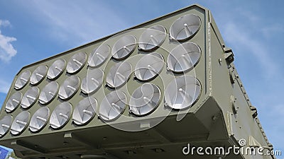 Army Rocket Launcher with Volumetric Blast Projectiles Stock Footage ...