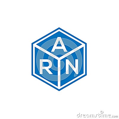 ARN Letter Logo Design On Black Background. ARN Creative Initials ...