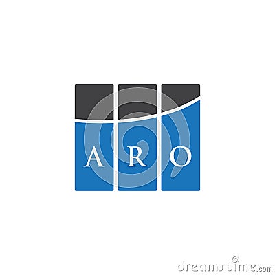 ARO Letter Logo Design On Black Background. ARO Creative Initials ...