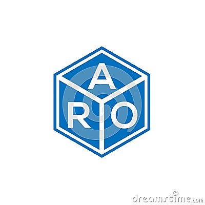 ARO Letter Logo Design On Black Background. ARO Creative Initials ...
