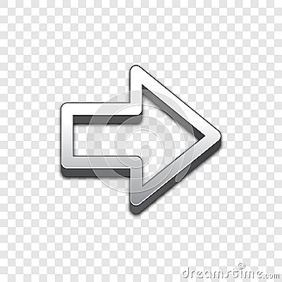 Arrow 3d Vector Icon. Raised Symbol Illustration. | CartoonDealer.com ...