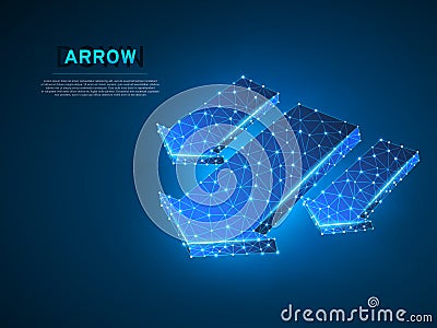 Arrow Failure Success Team Work. Three Arrows Goes Down Wireframe ...