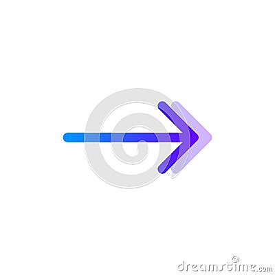 Arrow Right Blue Purple Gradient Icon Stock Image | CartoonDealer.com ...