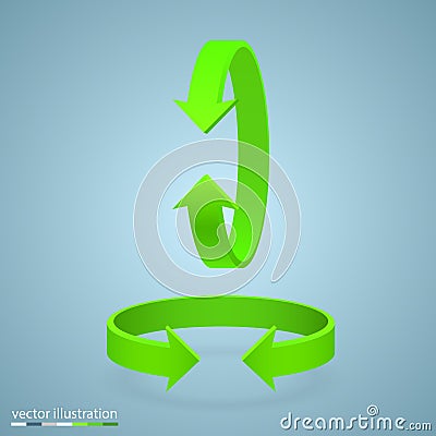 Arrow Rotation 3d Stock Vector - Image: 50550761
