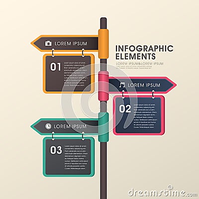 Arrow Signpost Infographics Design Vector Illustration | CartoonDealer ...