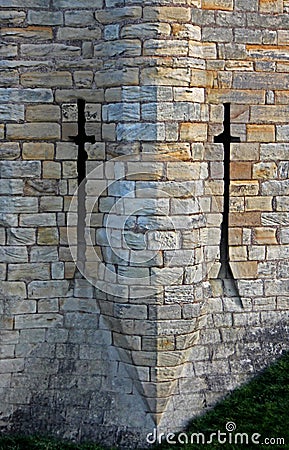 Arrow Slits, Medieval Castle. Stock Photo - Image: 52802276