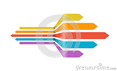 Arrows Of Infographics. Colored Arrows Of Different Lengths For ...