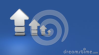 Arrows Pointing Upwards That Gradually Decrease In Size. Abstract ...