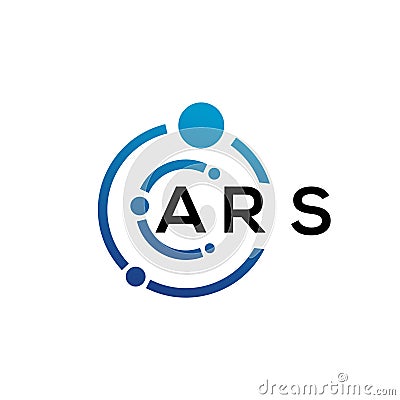 ARS Letter Logo Design On Black Background. ARS Creative Initials ...