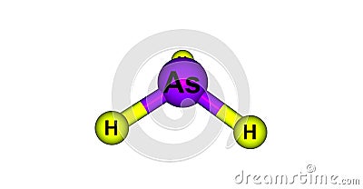 Arsine Molecular Structure Isolated On White Stock Illustration ...