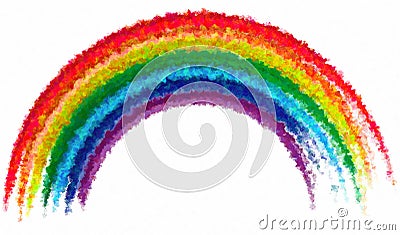 Art Drawing Rainbow Abstract Paint Isolated Background Stock Image ...