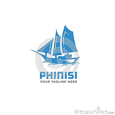 Ship Phinisi Asia Logo Vector | CartoonDealer.com #191195999