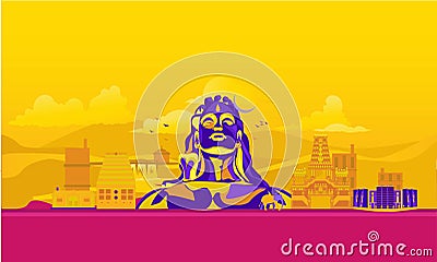 Cartoon Illustration Of The Coimbatore Skyline. | CartoonDealer.com ...