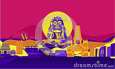 Cartoon Illustration Of The Coimbatore Skyline. | CartoonDealer.com ...