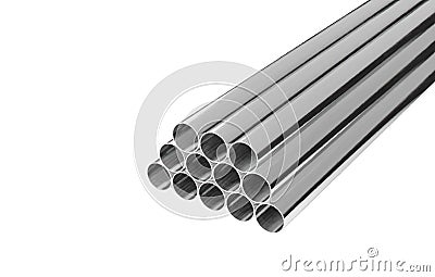 Metal Pipes Stacked In A Pyramid.Vector Illustration For Business And ...