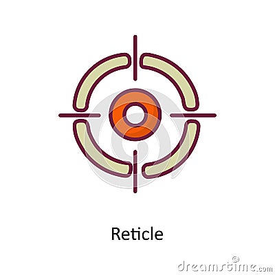Reticle Vector Fill Outline Icon Design Illustration. Gaming Symbol On ...