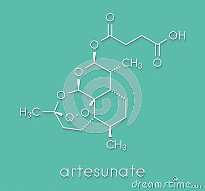 Artesunate Malaria Drug Molecule. Skeletal Formula. Editorial Photo ...