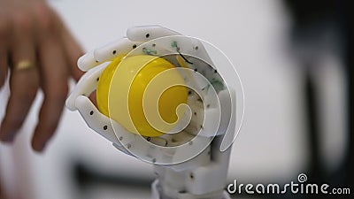 Artificial Hand Robotic Plastic Prototype Stock Video - Video of human ...