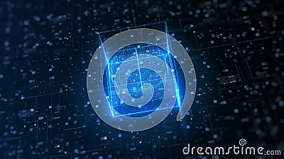 Artificial Intelligence AI Brain Animation, Big Data Flow Analysis ...