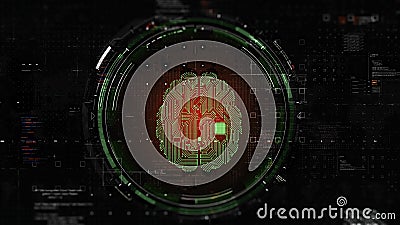 Artificial Intelligence and Brainstorm Concept. 3D Render Brain Animation, Data Mining, Deep ...