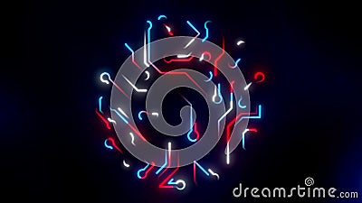 Artificial Intelligence Concept. Motion. Deep Learning, Digital ...