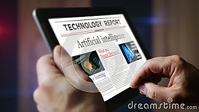 Artificial Intelligence Neural Networks Newspaper on Table Stock ...