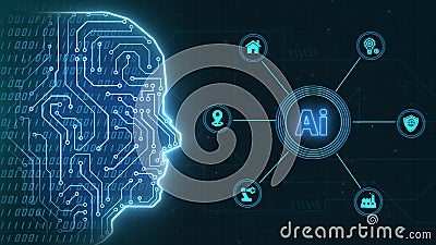 Artificial Intelligence Face Scanner. Facial Recognition and Biometric ...