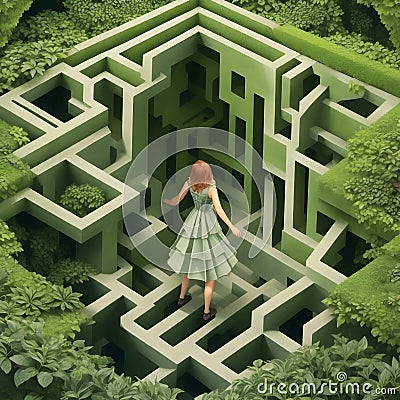 Dwarfed By A Towering 3D Hedge Maze Environment Which Inspired By The ...