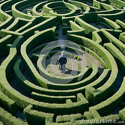 Dwarfed By A Towering 3D Hedge Maze Environment Which Inspired By The ...