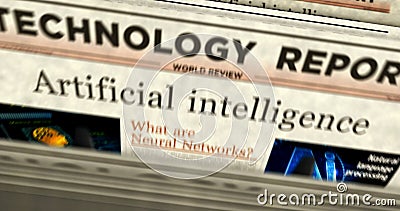Artificial Intelligence Neural Networks Newspaper Printing Press Stock ...