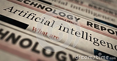 Artificial Intelligence Neural Networks Newspaper Printing Press Stock ...
