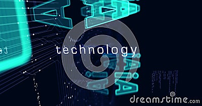 Artificial Intelligence Technology AI Symbols Loop Cyber Concept Stock ...