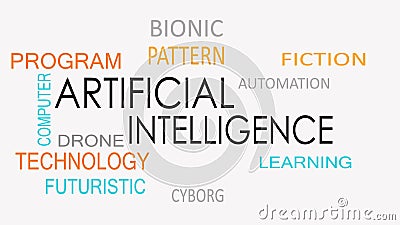 Artificial Intelligence Word Cloud Concept Stock Footage - Video of ...