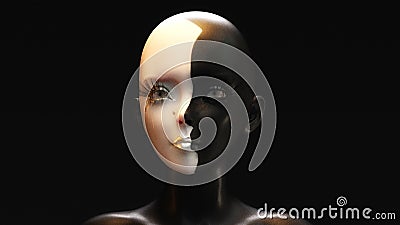 3D Animation of a Morphing Face Stock Video - Video of cosmetic, mask ...