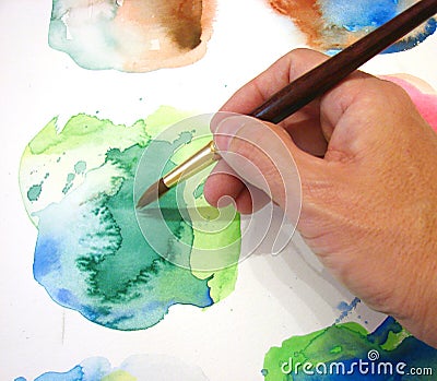 Artists Hand Painting Stock Photography - Image: 16899692