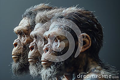 This Artwork Illustrates The Progression Of Human Ancestors Through ...