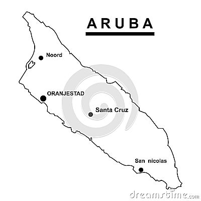Aruba Map Icon Cartoon Vector | CartoonDealer.com #305654561